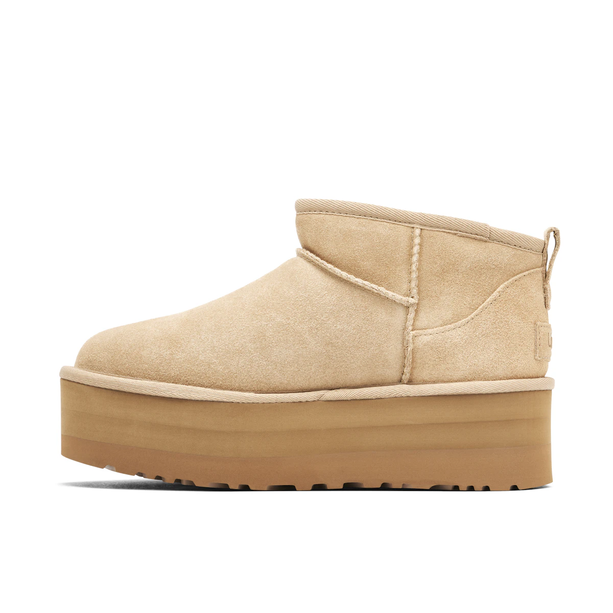 UGG Classic Ultra Mini Platform Boot Sand Womens | 1135092-SAN | Laced
