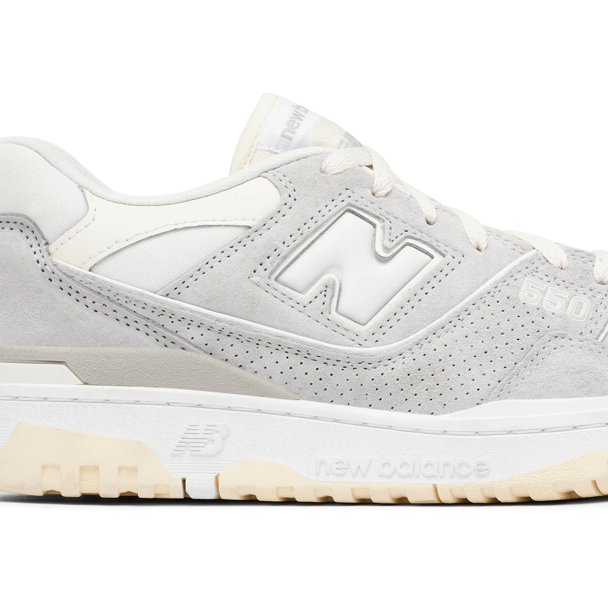 New Balance 550 Grey Sail Suede | BB550SLB | Laced