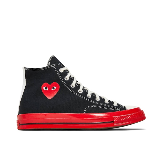Converse Chuck Taylor All-Star 70 Hi x Comme Des Garçons PLAY Black Red ...