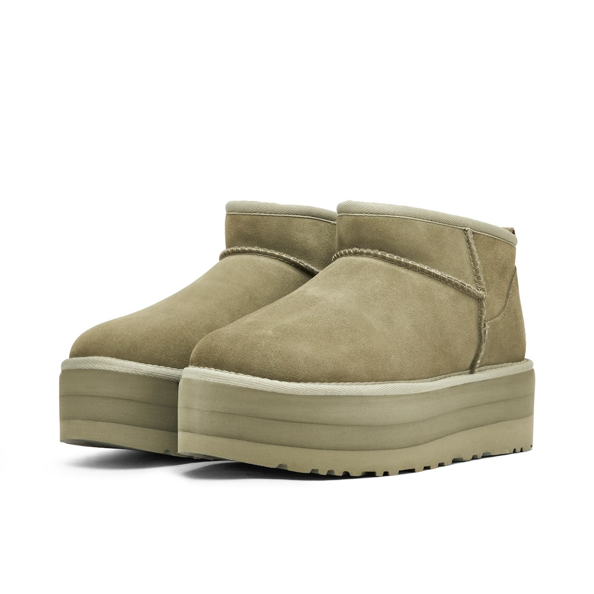 UGG Classic Ultra Mini Platform Moss Green Womens | 1135092-MSG | Laced