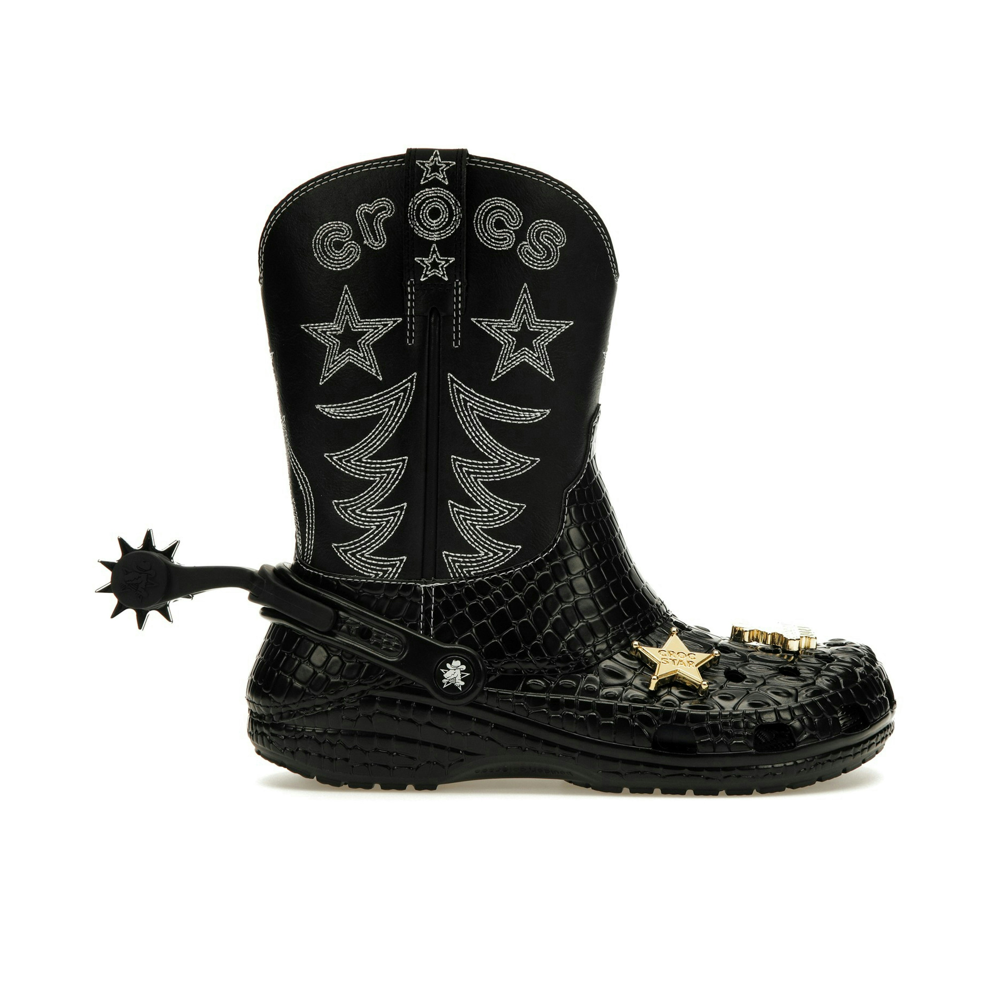 Crocs Classic Cowboy Boot Black | 208695-001 | Laced
