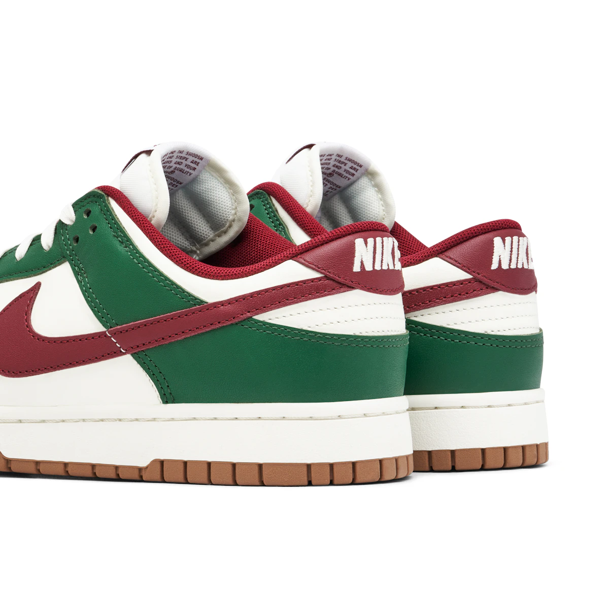 Nike Dunk Low White Green Team Red | FB7160-161 | Laced
