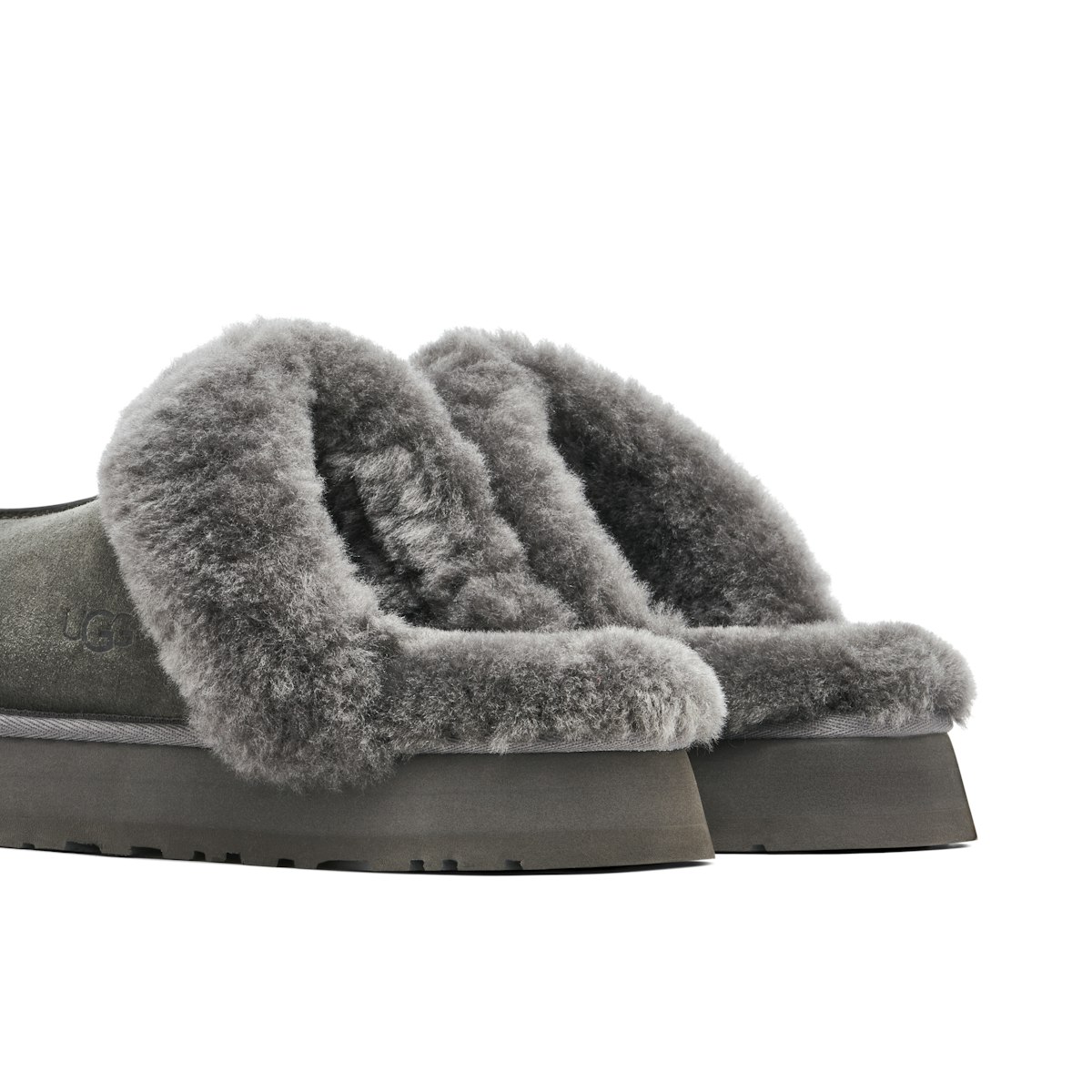 UGG Disquette Slipper Charcoal Womens | 1122550-CHRC | Laced